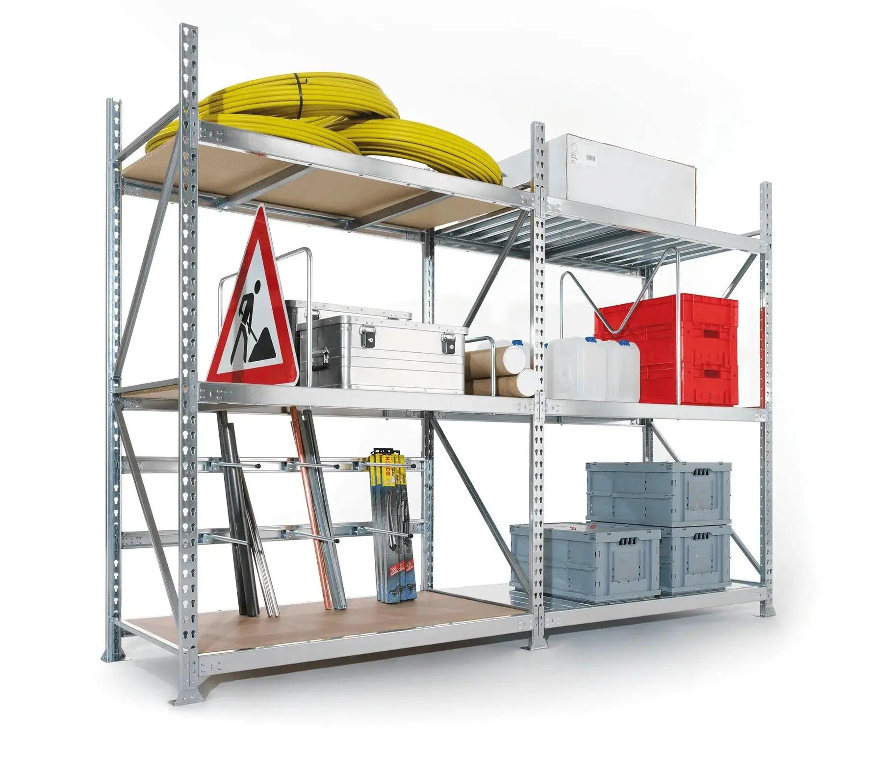 META MINI-RACK Weitspannregal mit Spanplatten