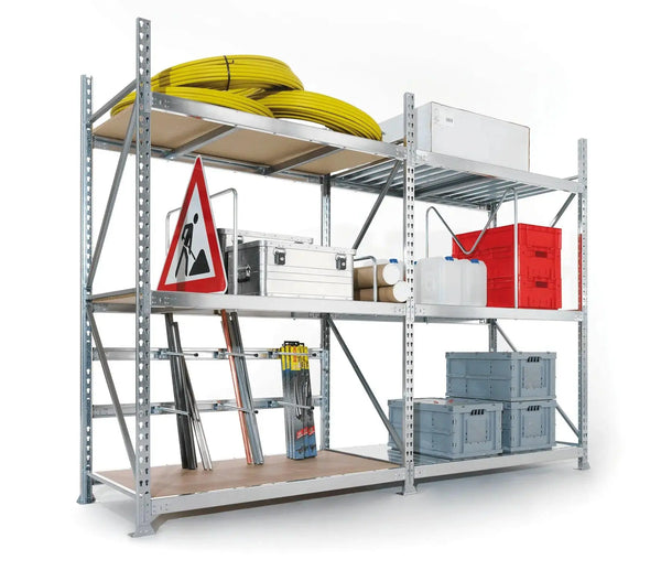 META MINI-RACK Weitspannregal mit Spanplatten